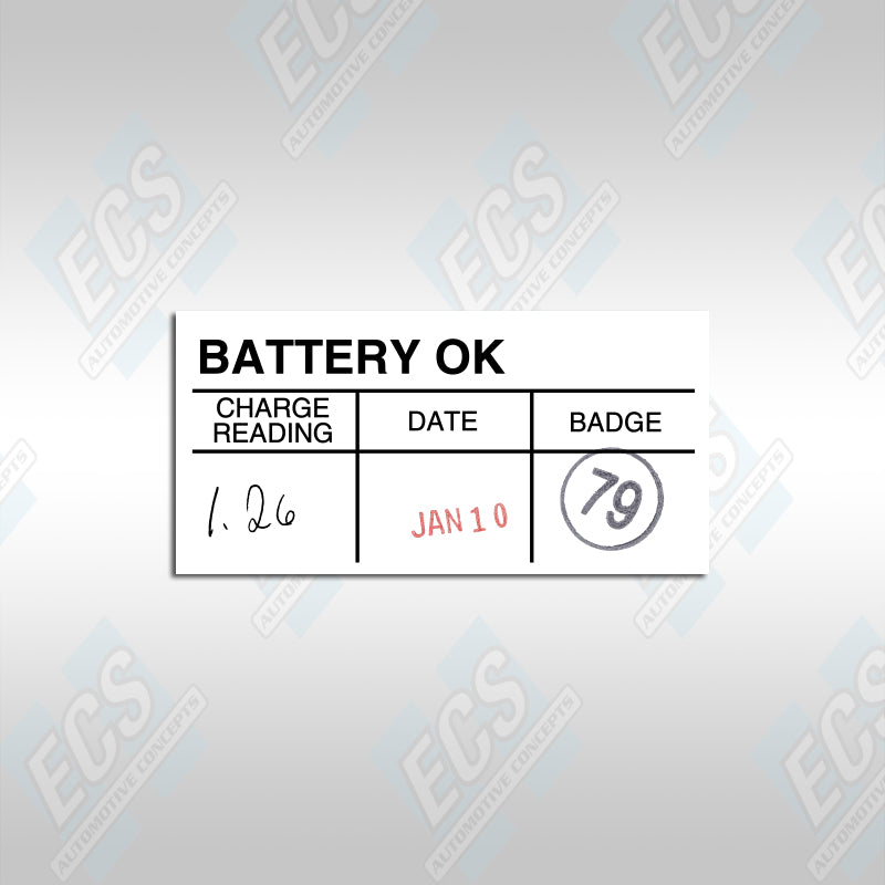 1969-73 Mustangs: Battery Inspection Decal (Multiple Options!) – ECS ...