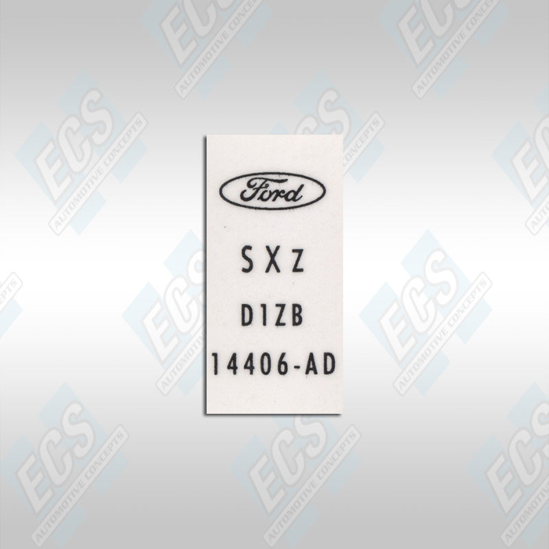 1969-71 Mustangs: Fuel Tank Sending Unit Wire Tag (Multiple Options ...