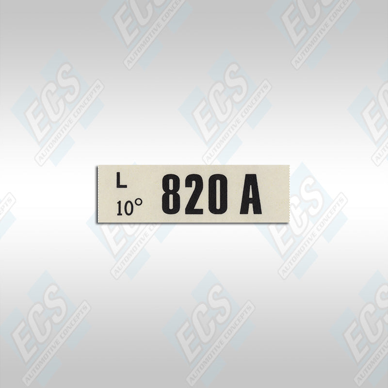 1969-73 Ford: Engine Identification Decal (Multiple Options!) – ECS ...