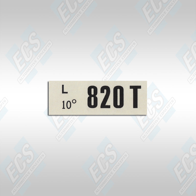 1969-73 Ford: Engine Identification Decal (Multiple Options!) – ECS ...