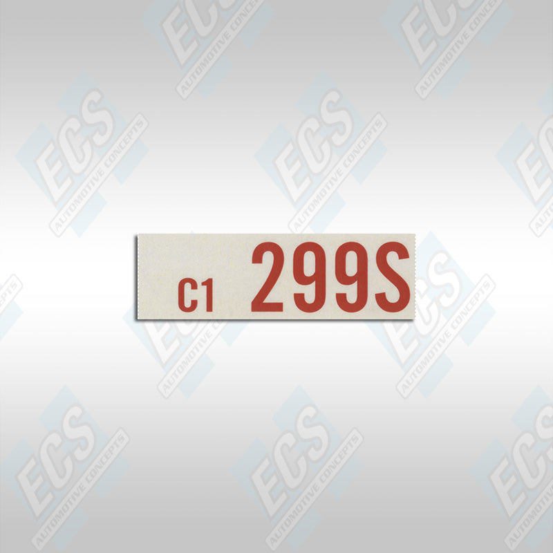 1969-73 Ford: Engine Identification Decal (Multiple Options!) – ECS ...