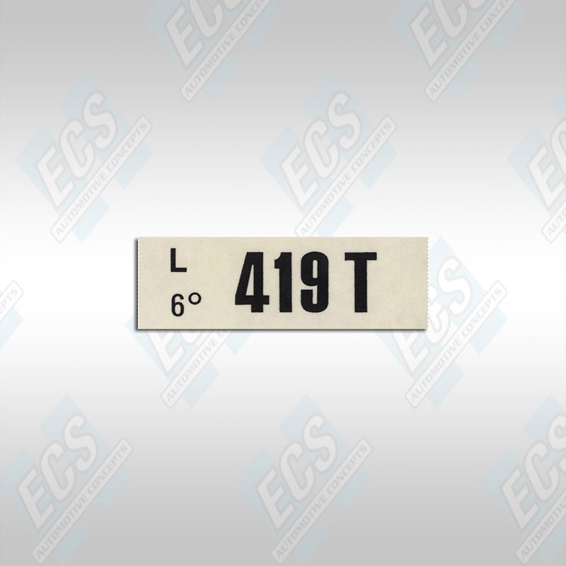 1969-73 Ford: Engine Identification Decal (Multiple Options!) – ECS ...