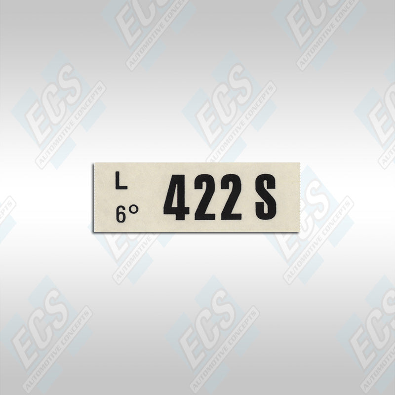 1969-73 Ford: Engine Identification Decal (Multiple Options!) – ECS ...