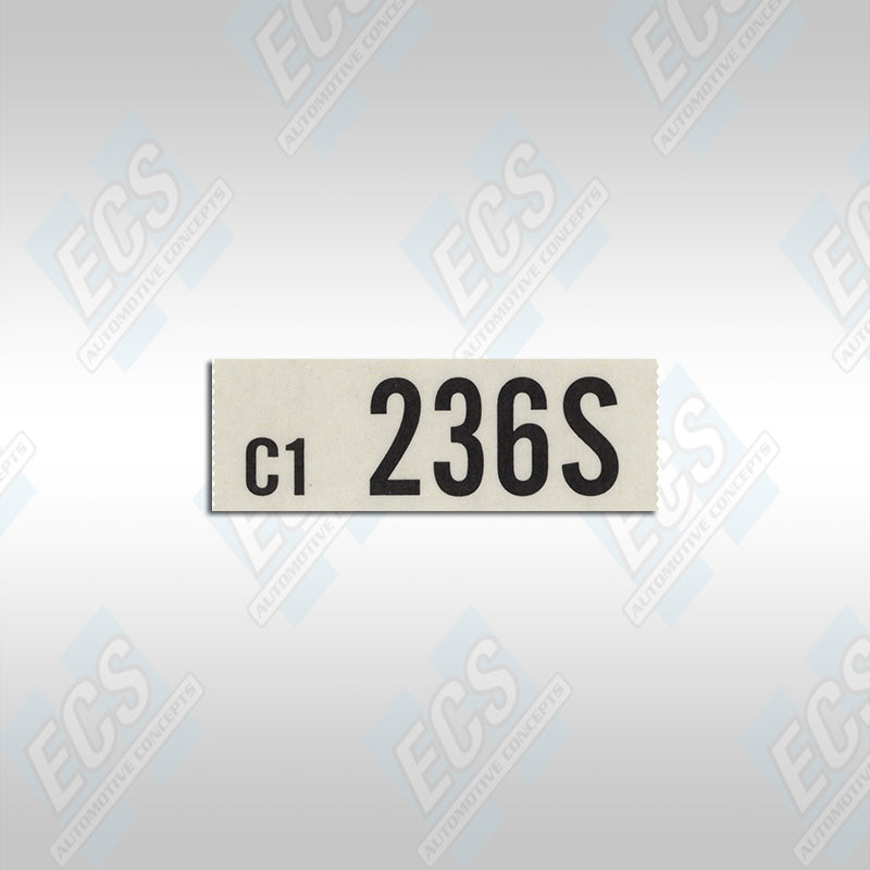1966-67 Ford: Engine Identification Decal (Multiple Options!) – ECS ...