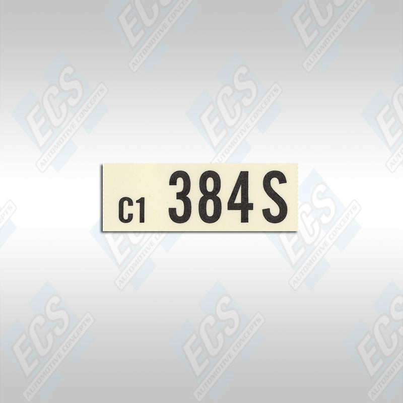 1969-73 Ford: Engine Identification Decal (Multiple Options!) – ECS ...